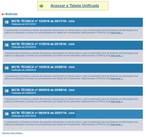 SIGTAP → Download Tabela SIGTAP online - BAIXAR em PDF, EXCEL